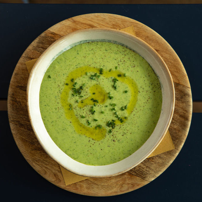 Pea, Rocket & Leek Soup – Brassica Forno